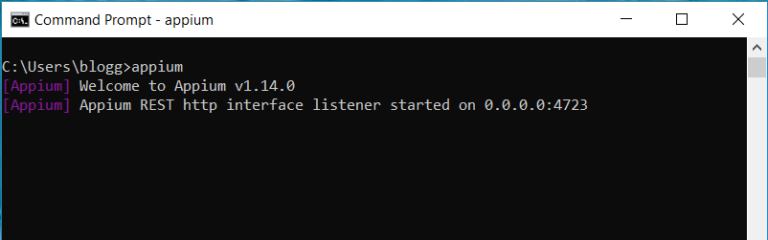 How to start and stop appium server from command prompt - paasdive